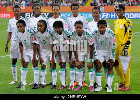 Nigeria's Onome Ebi, left, and Nigeria's Osinachi Ohale celebrate at ...
