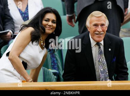 Entertainer Sir Bruce Forsyth and his wife, former Miss World 1975 ...