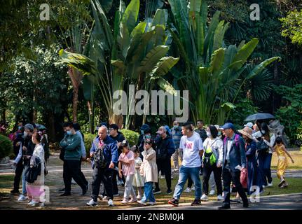 Xishuangbanna, China's Yunnan Province. 12th Feb, 2023. Tourists are ...