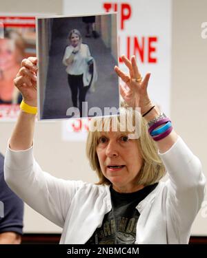 Charlene Spierer displays a photo of her missing daughter Lauren ...