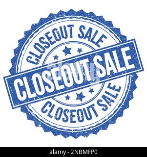 CLOSEOUT SALE text written on red grungy stamp sign Stock Photo - Alamy