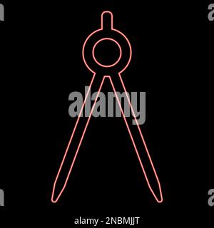 Neon divider circulus Circinus red color vector illustration image flat ...