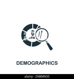 Demographics icon. Monochrome simple sign from election collection ...