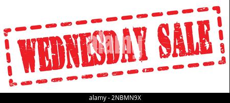 WEDNESDAY SALE text written on blue round stamp sign Stock Photo - Alamy