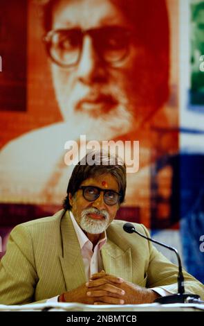 Indian bollywood actor Amitabh Bachchan and Pradeep Chandra ...