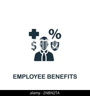 Employee benefits icon. Monochrome simple sign from employee benefits ...