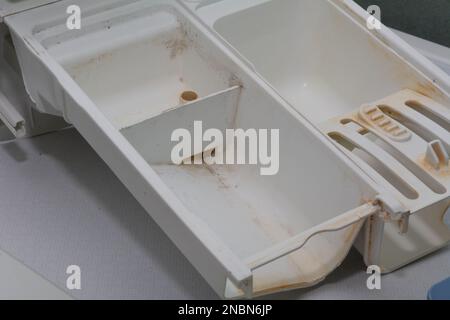 Cleaning the dirty and moldy detergent drawer of an unknown washing ...