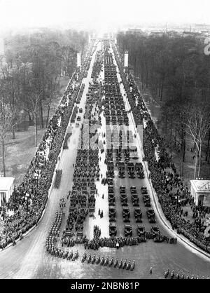 Adolf Hitler marching into the city of As in the occupied Sudetenland ...