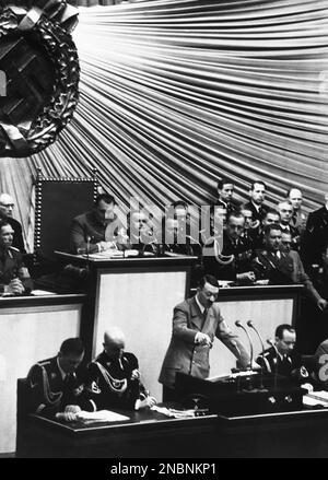 Meeting of the Reichstag in the Kroll Opera House in Berlin, 1934 Stock ...