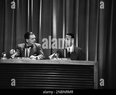 David Schine (left), Roy Cohn, and Senator Joseph McCarthy (right) in ...
