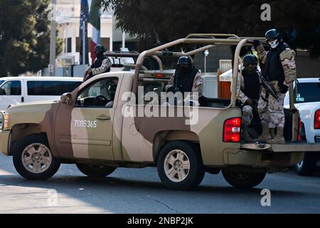 Mexican army soldiers guard the perimeter around the regional Attorney ...