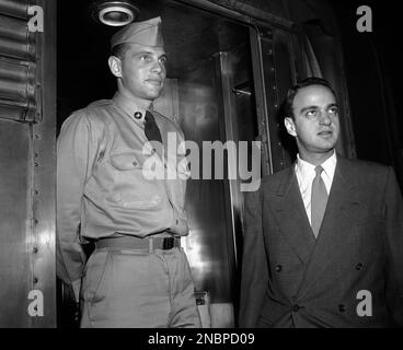 David Schine (left), Roy Cohn, and Senator Joseph McCarthy (right) in ...