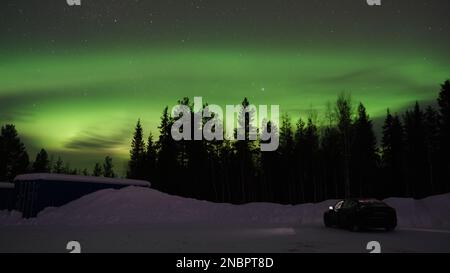Kittila, Finland - Feb 12, 2023: Wonderful landscapes in Lapland ...