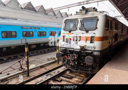 Front view of Indian railways locomotive class WDM-3A from Vatva shed ...
