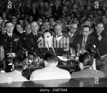 David Schine (left), Roy Cohn, and Senator Joseph McCarthy (right) in ...