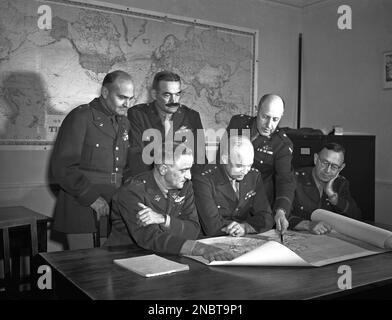Lt. Gen. Carl Spaatz, (left), Commanding General of the U.S. Strategic ...