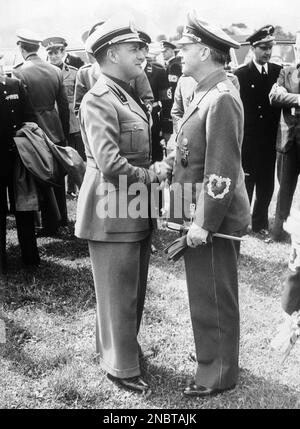 Ribbentrop, left, and Count Ciano, right. Ulrich Friedrich Wilhelm ...