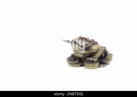 Money Frog with Coin, a symbol of prosperity in Feng Shui. White ...