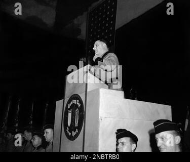 . Fritz Kuhn, German American Bund rally (1938 or 1939); from: 'Battle ...