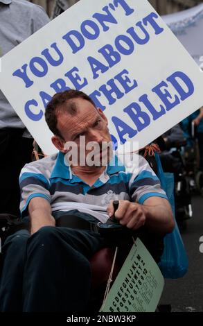Disability benefits protest outside Houses of Parliament Westminster in ...