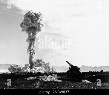 Frenchman's Flat, Nevada: May 25, 1953. The first atomic artillery ...