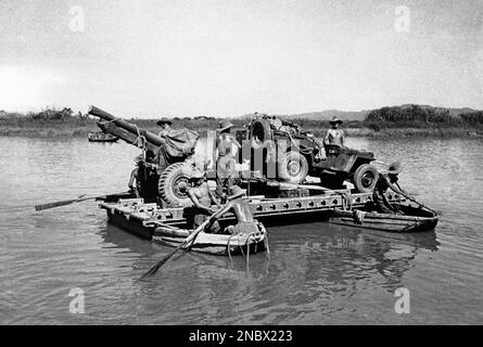 Troops of the 15th Indian corps land on Ramree Island off the coast of ...