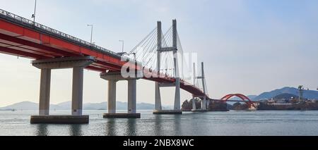Samcheonpo cable bridge, South Korea Stock Photo - Alamy