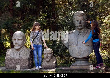 Josef Stalin right and Felix Dzerzhinsky left recreating Stock Photo ...
