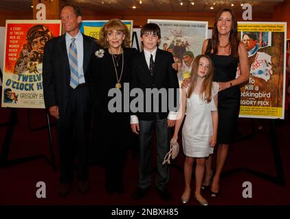 Cecilia Peck, left and Anthony Peck, daughter and son of actor Gregory ...