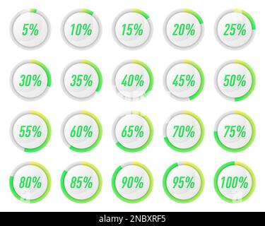 Collection of green circle percentage diagrams for infographics Stock Vector Image & Art - Alamy