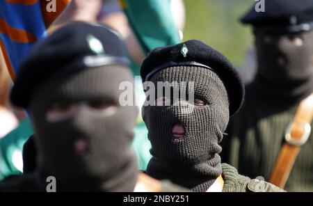 Members of the Real IRA at a 1916 Easter Rising commemoration ...