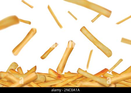 Vector blurred background with french fries. Fast food design Stock ...