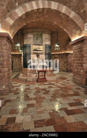 The crypt at the Basilica of St.Francis, in Assisi 1898; Assisi, Italy ...