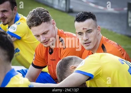 WAALWIJK - 14-02-2023. Mandemakers stadion, RKC, RKC keeper Etienne ...