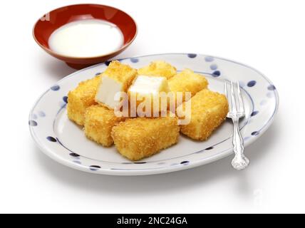 crispy fried milk with condensed milk, Chinese dessert Stock Photo - Alamy