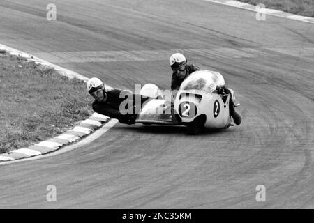 Circuit race on a motorcycle with a sidecar Stock Photo - Alamy