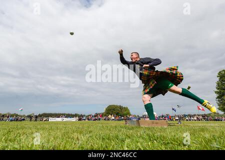 Gordon Castle Highland games near Fochabers in Moray, Scotland Stock ...
