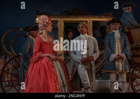 Lucy Boynton and Kelvin Harrison Jr pose for photographers upon arrival ...