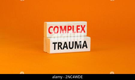 Complex trauma symbol. Concept words Complex trauma on wooden block ...