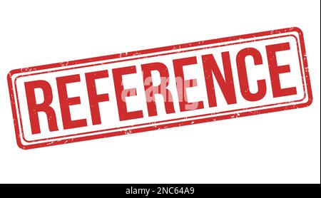 Grunge red reference word rubber seal stamp on white background Stock ...