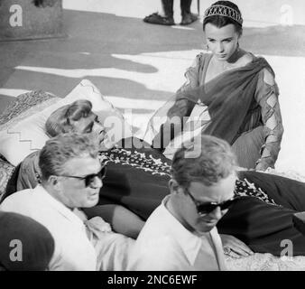 Richard Burton and Claire Bloom on-set of the Film, Alexander the Great ...