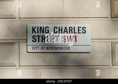 King Charles Street name sign in London England United Kingdom UK Stock ...