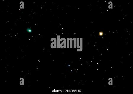 The constellation of Taurus. The brightest star in the picture (below ...