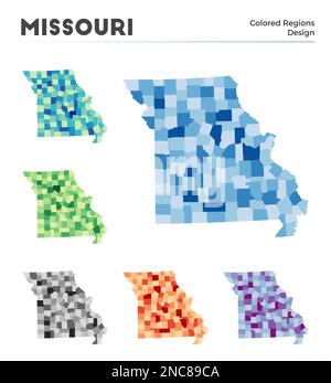 Missouri map. Borders of Missouri for your infographic. Vector US state ...