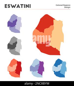 Eswatini map. Borders of Eswatini for your infographic. Vector country ...
