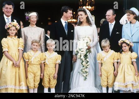 Luxembourg's Prince Guillaume and his wife Princess Sibilla, nee Sibilla Sandra Weiller (y ...