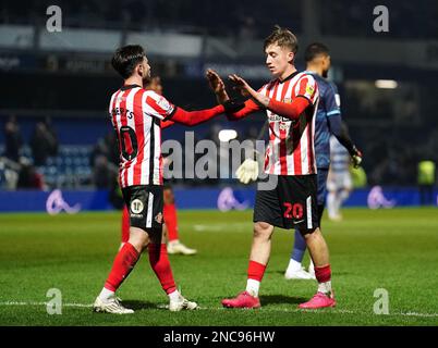 Sunderland's Patrick Roberts and Sunderland's Jack Clarke celebrate ...