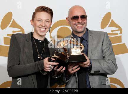 Ben Langmaid and Elly Jackson of La Roux arriving at the 53rd Annual ...