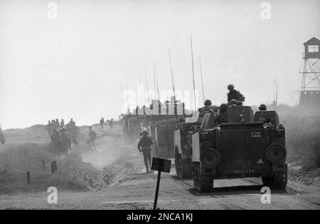 Quan Loi base camp and rubber plantation trees seen from the air during ...