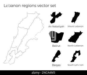 Lebanon map collection. Borders of Lebanon for your infographic ...